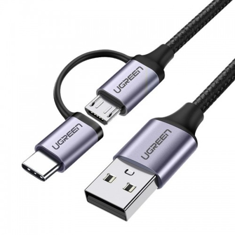 UGREEN USB to Micro USB & Type C Fast Charging Cable Price in ...
